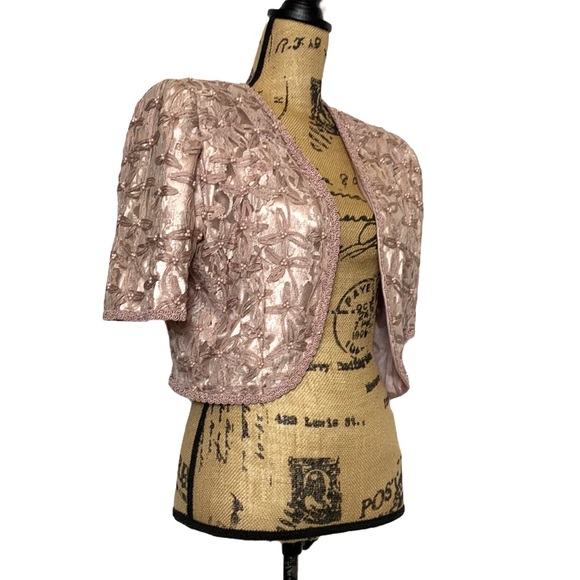 Scala | Jackets & Coats | Scala Beaded Blush Pink Cocktail Party Blazer ...
